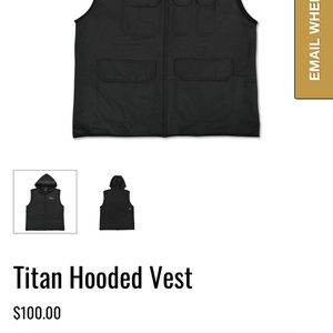 Primitive | Jackets & Coats | Primitive Titan Hooded Black Vest | Poshmark